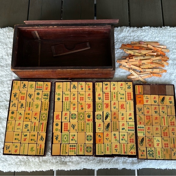Other | Vintage Chinese Bakelite Mahjong 4 Tray Set | Poshmark